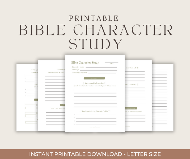 Bible Character Study Guide - Digital File
